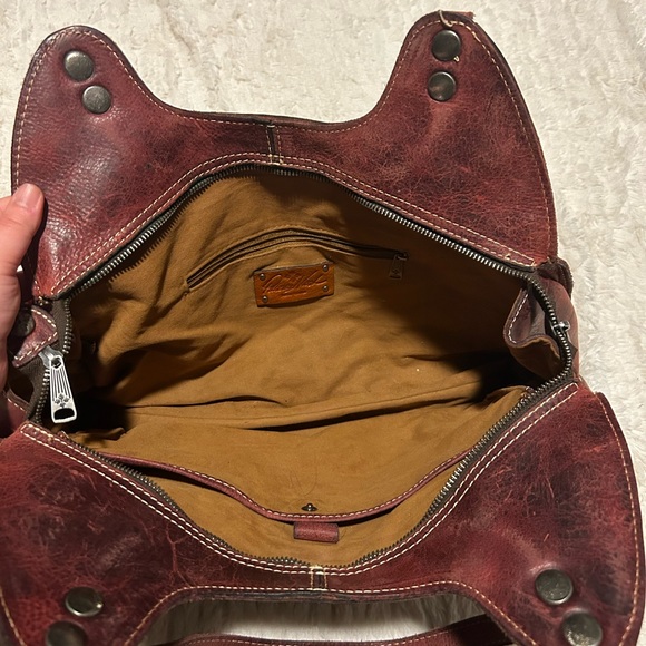 Patricia Nash | Bags | Patricia Nash Red Italian Leather Ergo Satchel ...